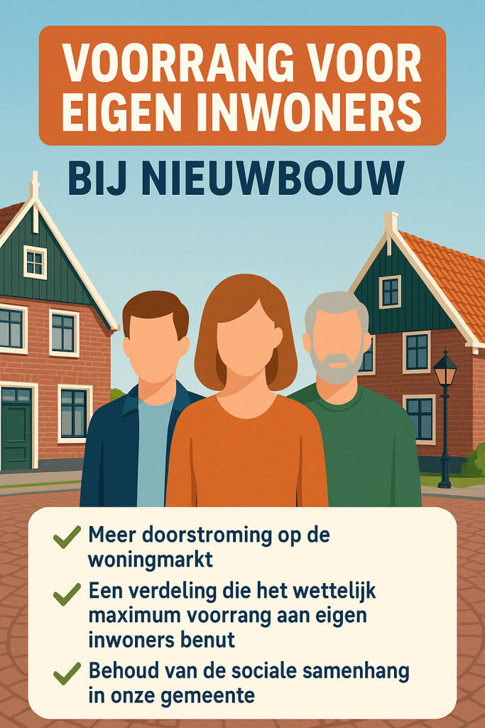 Voorrang voor eigen inwoners bij nieuwbouw