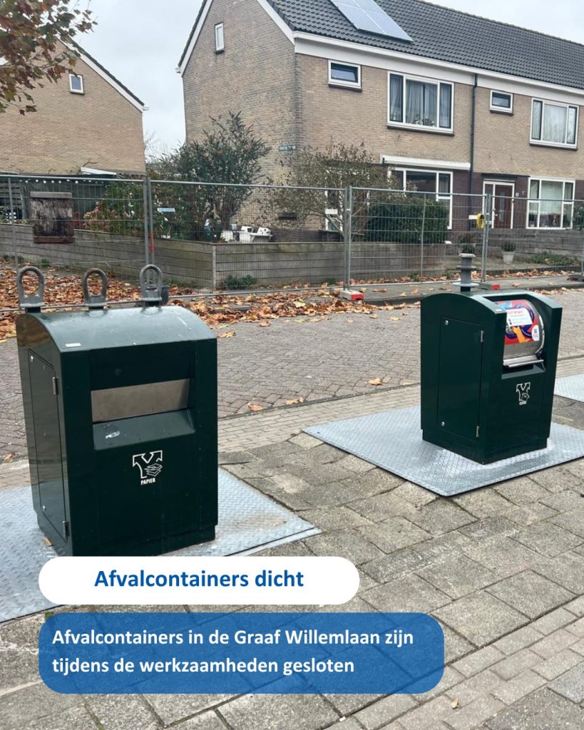 Spoedreparatie riool na heien verbouwing supermarkt: afvalcontainers ...